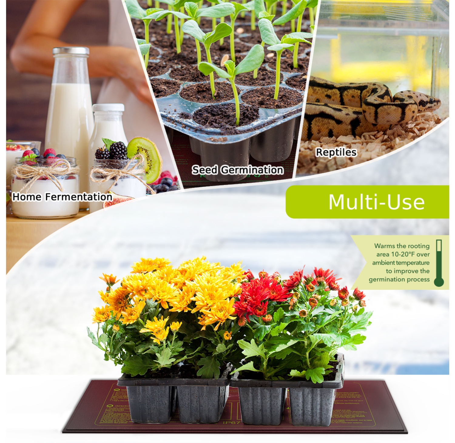 plant heating pad seedling heat mat for seed germination propagation ...